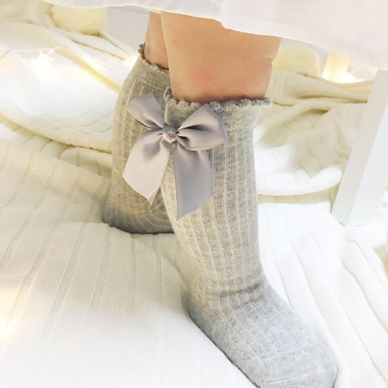 Satin Bow Socks – Chic Bubs